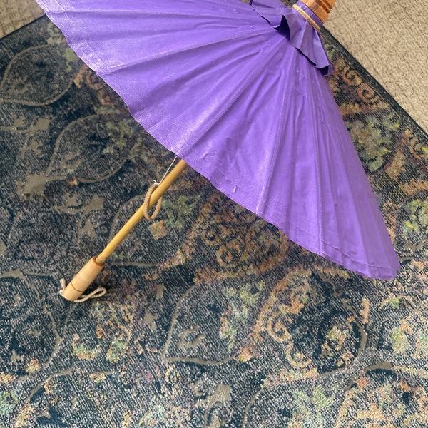 Waterproof Cotton Canvas Parasols With 28" Canopy & Bamboo Pole ...