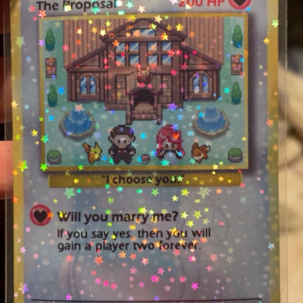 Pokemon Proposal Trading Card Anniversary Proposal Invitation Gift ...