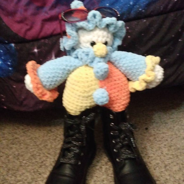 Clown Amigurumi Handmade Plush Handcrafted Clowncore/kidcore Plushy ...