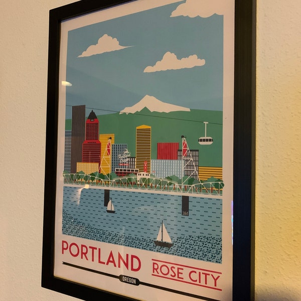 Portland Print - Oregon Poster - USA Poster | Travel Poster - Etsy