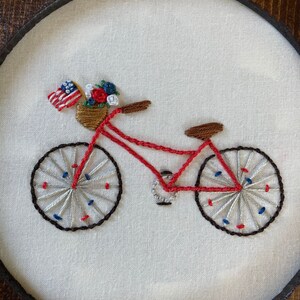 PDF Pattern - 6" Spring Bike - Step by Step Beginner Embroidery Pattern ...