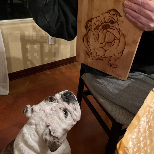 Bulldog Cutting Board! English Bulldog Lover Gift, Fun and Unique ...