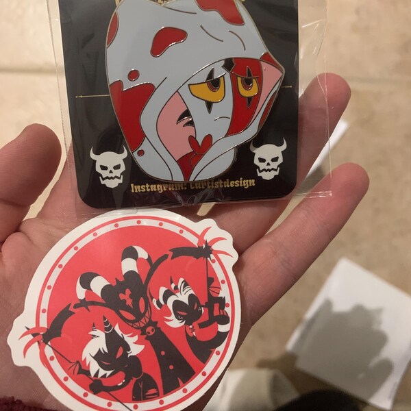 Huskerdust Pin Angeldust Pin Hazbin Hotel Pin Husker Pin Husk Pin - Etsy