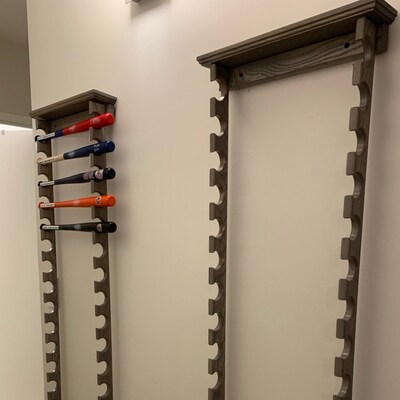 15 Mini Bat Horizontal Display Rack With Baseball Shelf - Etsy