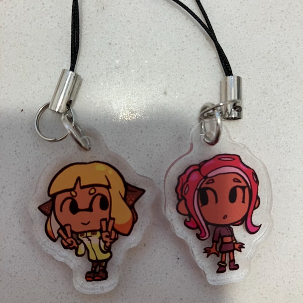 Splatoon Agents Phone Charm - Double Sided, 4 Variations, 1 In ...