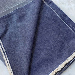 Dark Blue 100% Cotton Indigo Blue Denim Fabric 10oz Denim - Etsy