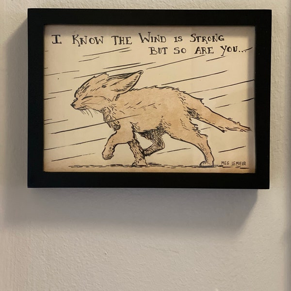 Fox in the Wind 5"x7" Art Print - Etsy