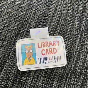 Arthur Library Card Holographic Magnetic Bookmark Arthur and Friends ...
