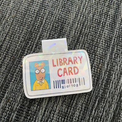 DW Library Card Bookmark Holographic Magnetic Bookmark Book Club ...