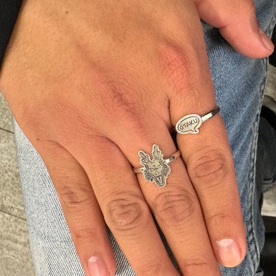 Chibi Mothman Ring Cryptid Jewelry Cute Moth Ring - Etsy