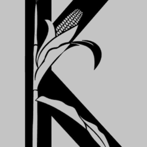 Corn Stalk. Cut Files for Cricut. Clip Art Silhouettes (eps, Svg, Pdf ...