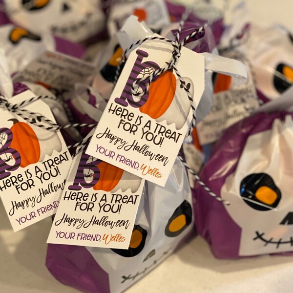 Halloween Gift Tag, Halloween Tags, Trick or Treat Favor Tags ...