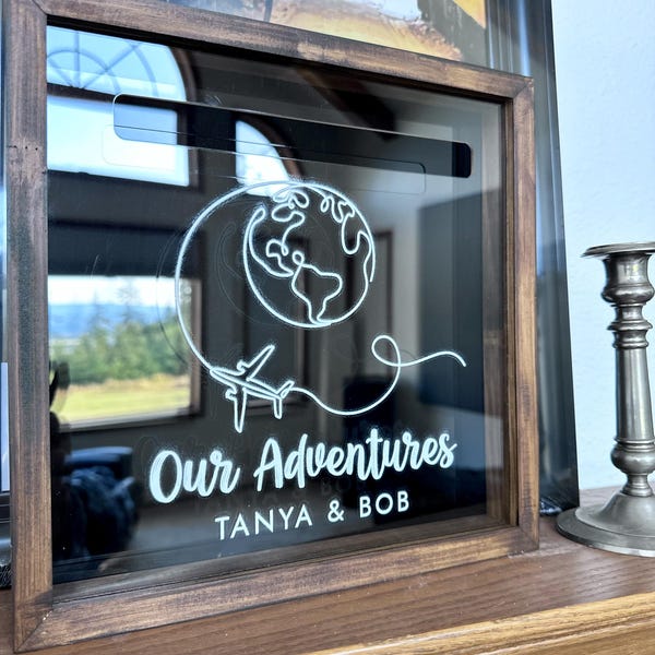 Couple Adventure Archive Box, Personalized Adventure Memory Box, Wood ...