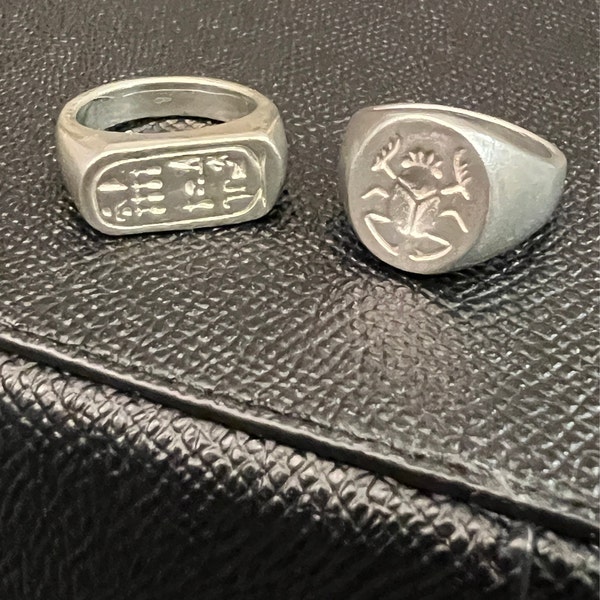 Nefertiti Cartouche Wax Seal Signet Ring - Etsy
