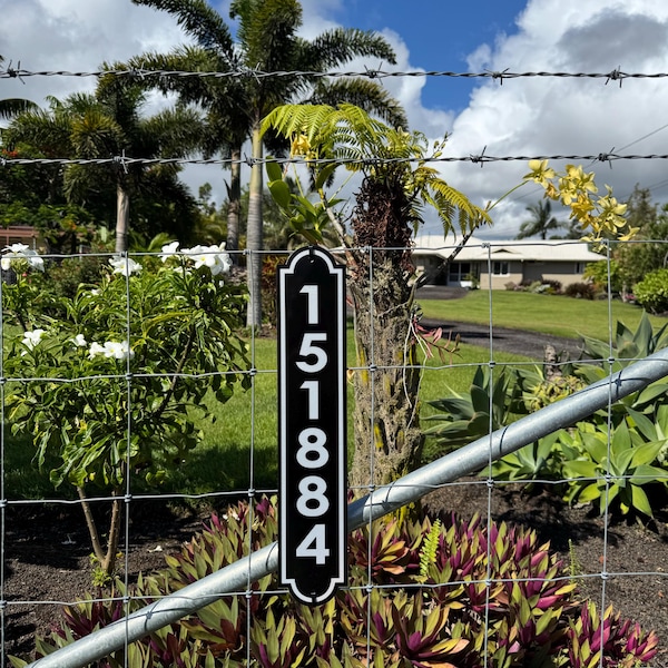 Pair of Metal Reflective House Numbers Plaques. Aluminum Address Signs ...