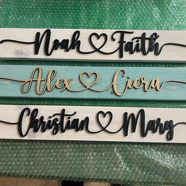 Custom Couple Name Sign Pallet Sign Wedding Gift Wooden Name Sign ...