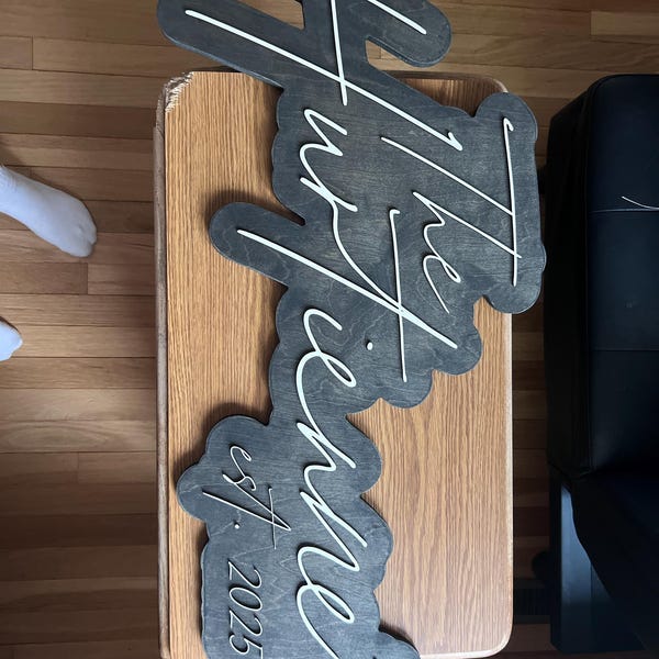 Large Last Name Sign, Cut Out Last Name Sign, Wedding Name Sign, Double ...