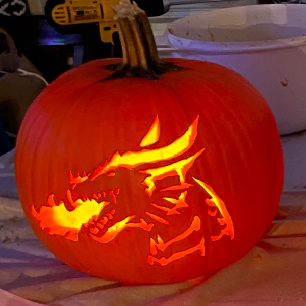 Dnd Pumpkin Carving Stencils, Printable PDF, Halloween Pumpkin Carving ...