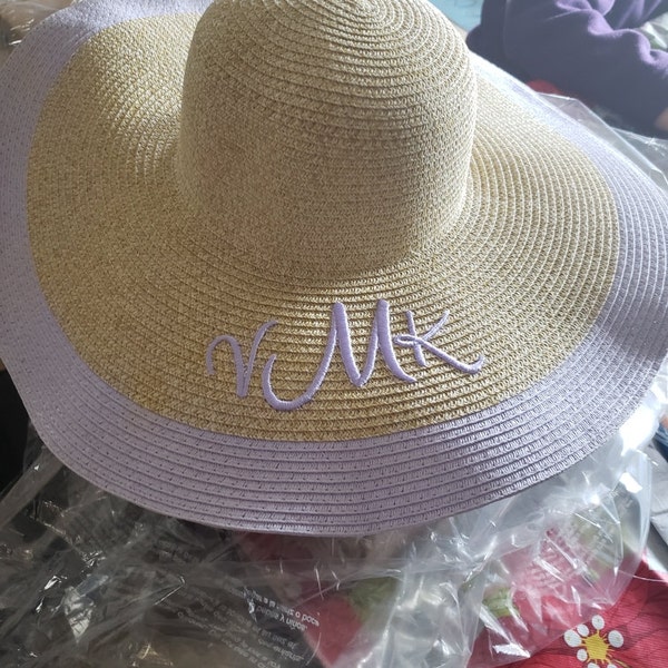 Personalized Beach Hat Custom Monogram Sun Hat Womens Tropical Getaway ...
