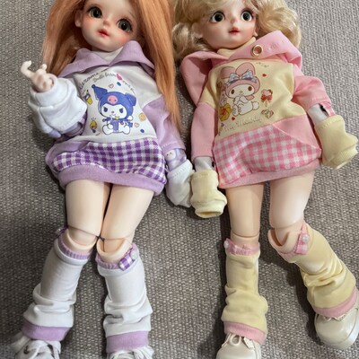 Yosd MSD Sweater Cardigan Coat Socks Set for 1/6 1/4 BJD Doll Clothes ...