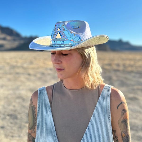 Disco Space Cowboy Hat • Cosmic Cowgirl Outfit • Barbie Pink Costume ...