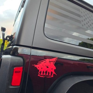 Bald Eagle US Flag and American Soldiers Decal Sticker Patriotic ...