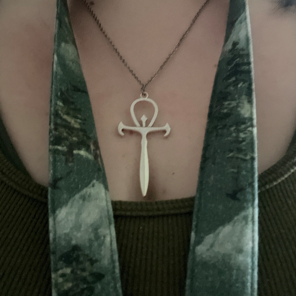 Vampire Ankh Necklace Silver - Etsy