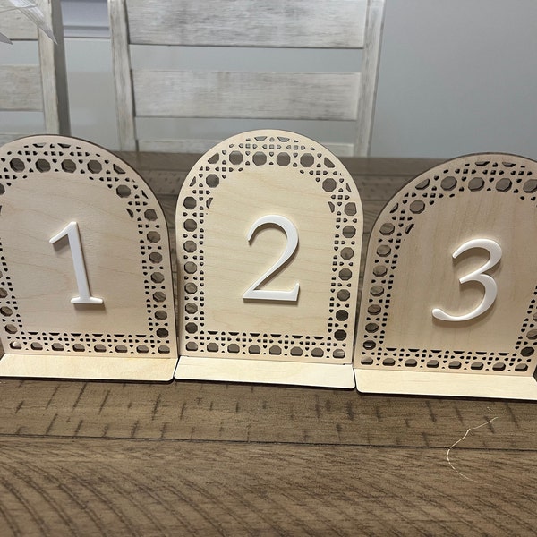 Boho Wedding Table Numbers, Arch Wood Table Numbers, Wood Table Numbers ...