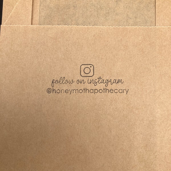 Custom Social Media Stamp Personalized Business Stamp Custom Business ...