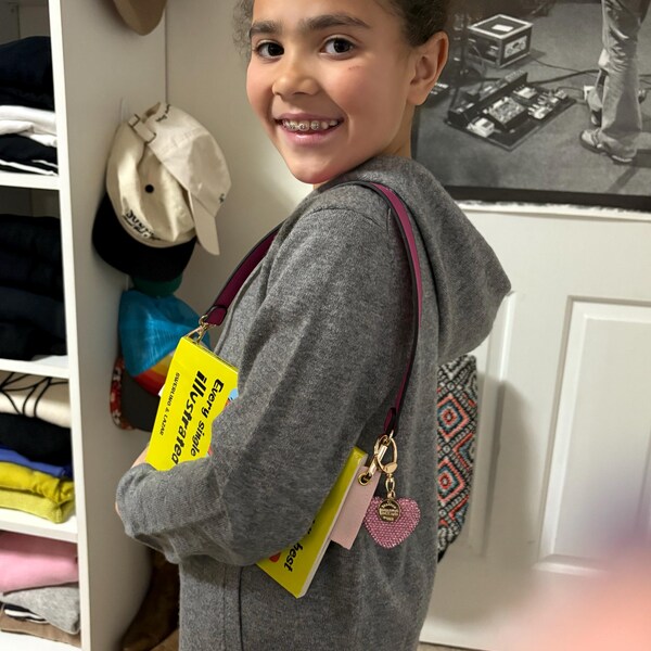 Bookmark With Detachable Handle, Book Carrier, Pink Faux Leather ...