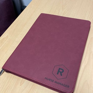 Personalized Padfolio Custom Notepad / Engraved Portfolio / Refillable ...