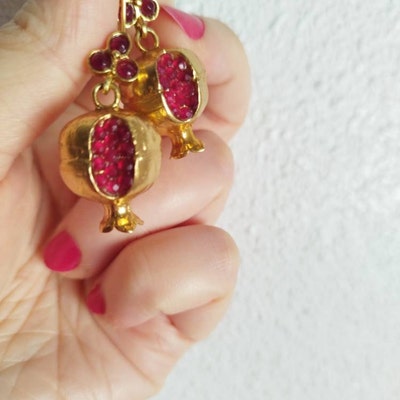 Handmade Pomegranate Design Necklace,pearl Necklace,pomegranate ...