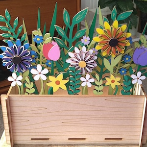 DIY 3D Layered MDF Flower Pot, Make Your Own Flower Pot, Flower Window ...