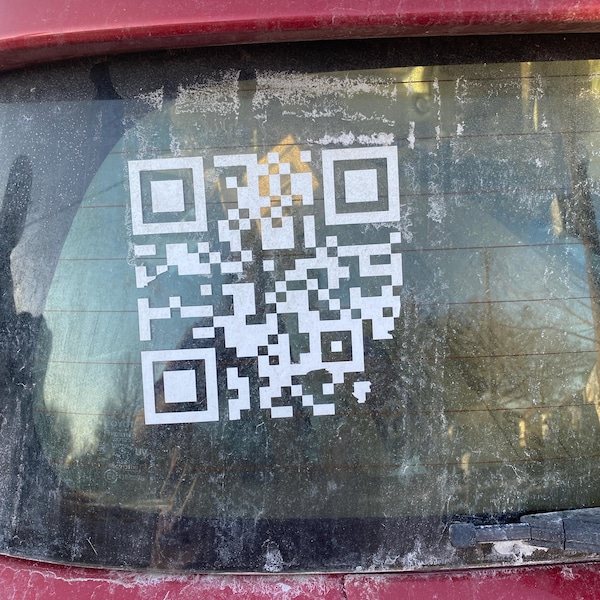 Website Custom QR Code Decal - Social Media Custom QR Code Sticker ...
