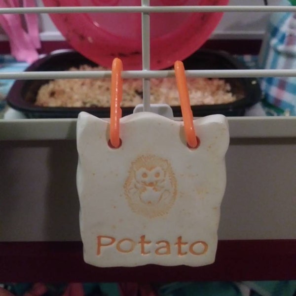 Personalized Hedgehog Cage Name Plate, Tags or Ornaments - Etsy