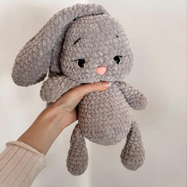 Amigurumi Bunny With Short Dress, Crochet Rabbit Pattern Dress, Crochet Stuffed Animals With ...