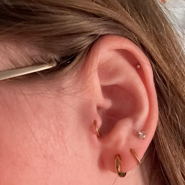 18G/20G • 5mm SUPER TINY Cartilage Hoop • 5mm Hinged Clicker Hoop ...