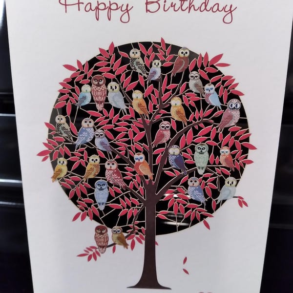 Happy Birthday Parakeet Laser Cut Greeting Card - Etsy