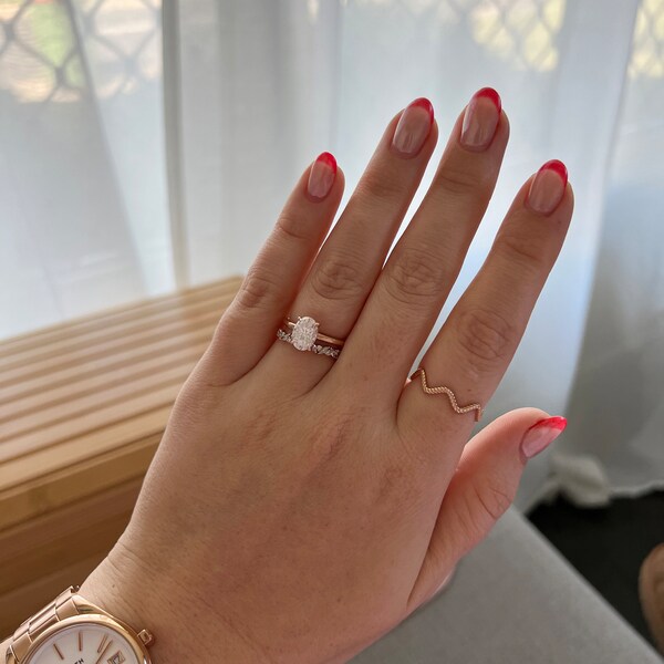 Solid Gold Twisted Zigzag Ring, 14k Gold Minimalist Wave Rings for ...