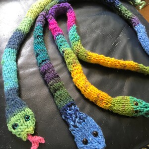Four Snake Species Plus Basic Snakes Knitting Pattern Snoo's Knits ...