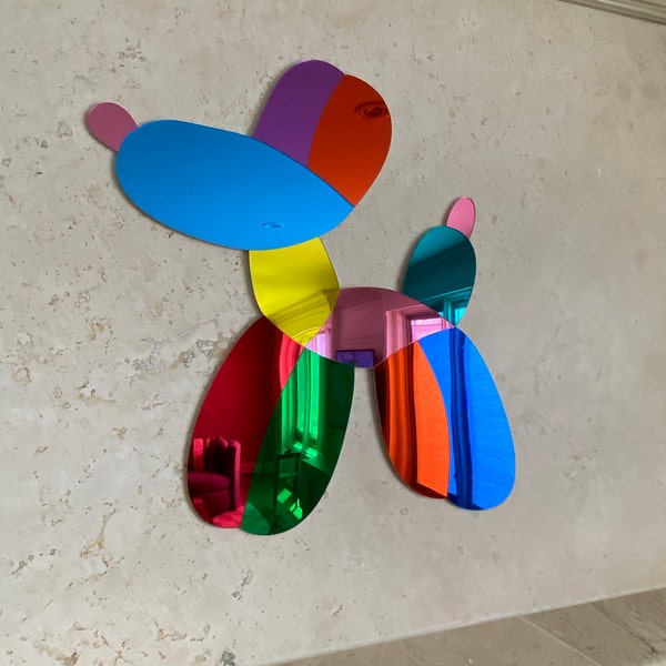Mirrored Acrylic Balloon Dog Wall Art: Pop Art Sculpture - Etsy UK