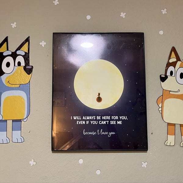 Bluey Inspired Nursery Poster Digital Download - Decor for Kids Room ...