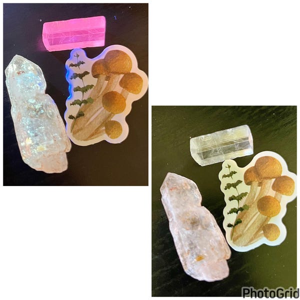 Hyalite Opal Botryoidal Clear Transparent Stone With Green Fluorescence ...