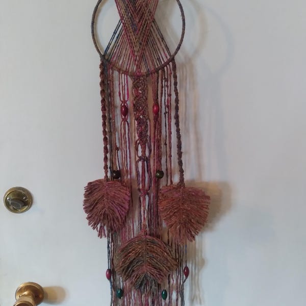 Macrame Feather PDF Pattern, DIY Macrame Leaf Macrame, Tutorial for ...