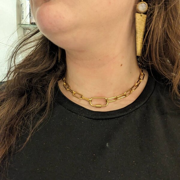 32mm Silver Cuban Curb Chain Necklace, Chunky Stainless Steel Chain ...