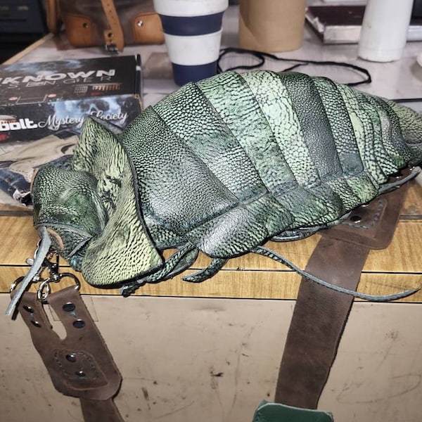 Leather Isopod Sling Bag PDF Pattern: Giant Bathynomus Design (SVG, DXF ...