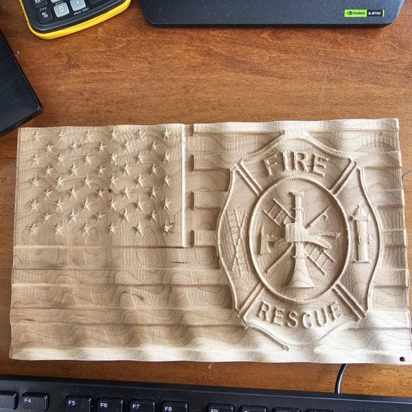 Wavy Marine Corps Flag, Wavy Flag .STL File for Aspire, Carveco, Artcam ...