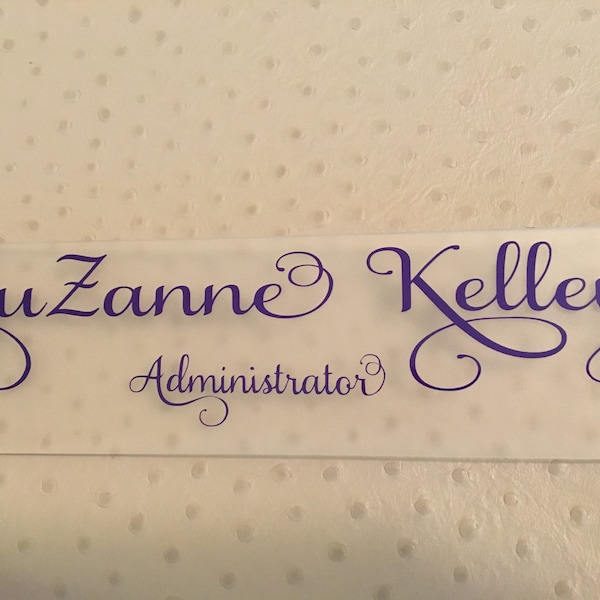 Replacement Acrylic for Name Plate, Name Plate Without Wood Base ...