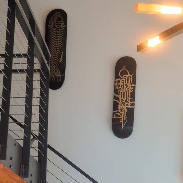 5x Pack Skateboard Wall Mount, Skateboard Hanger, Skate Deck Display ...