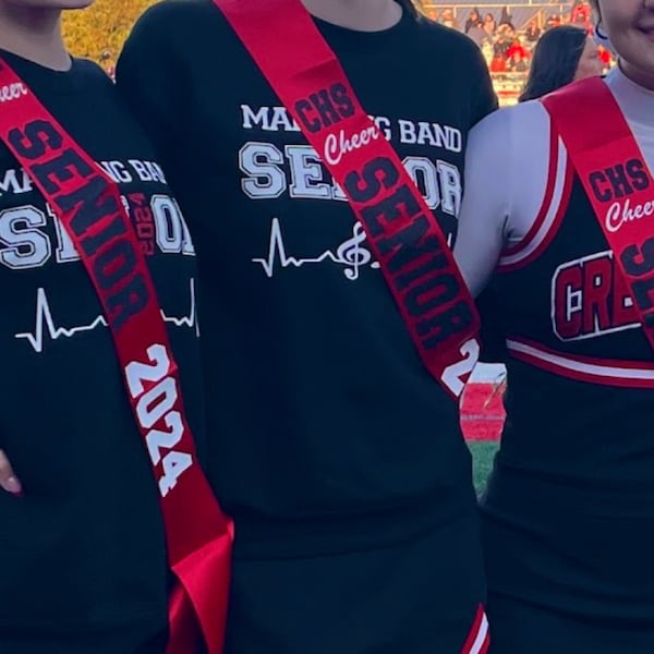 Custom Sash - Cheer Senior Sash - Dance Senior Sash - Senior Night Sash ...